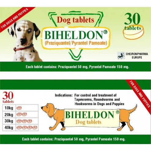 Antiparasitic Vermifuge for Dogs and Cats in 30 CPR Tablets